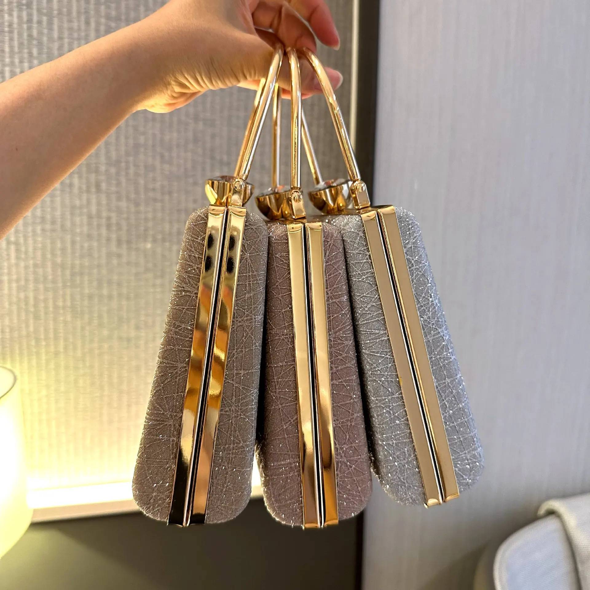 Wholesale Shoulder Bags Spherical Glitter Clutch Evening Bags Female ...