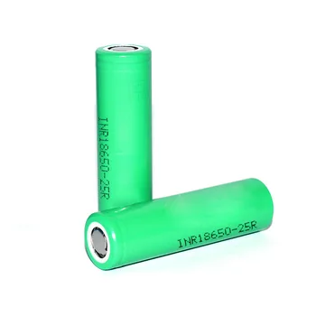 Best Selling Light Green 18650 25r 2500mah 20a 3.7v Battery Lithium Ion ...