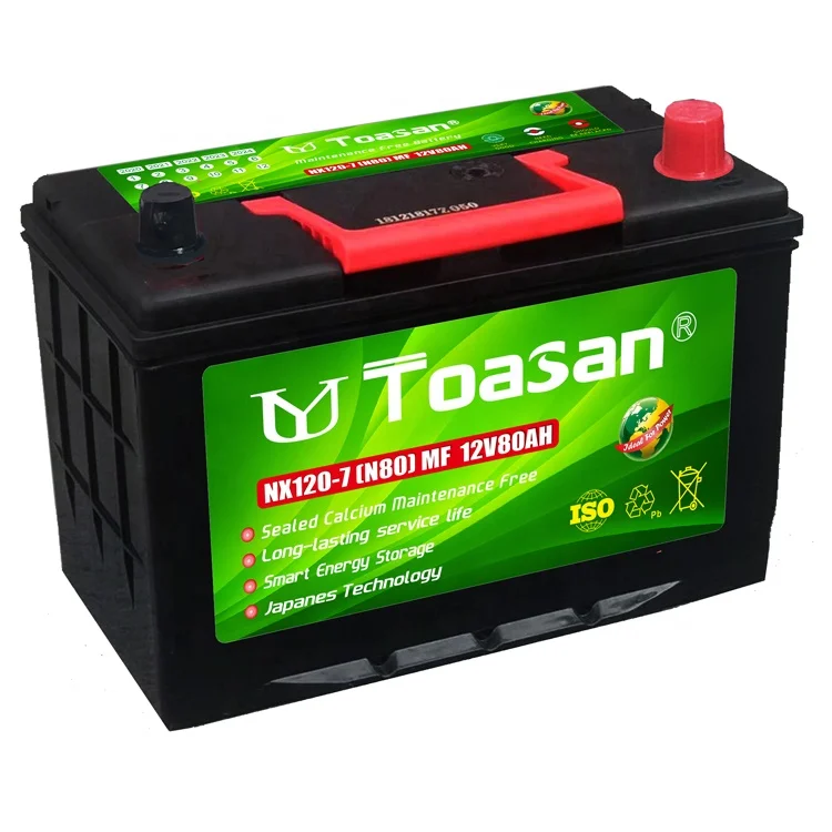 12v 80ah Car Battery Nx120-7 - Buy Nx120-7,12v80ah,Car Battery Product ...