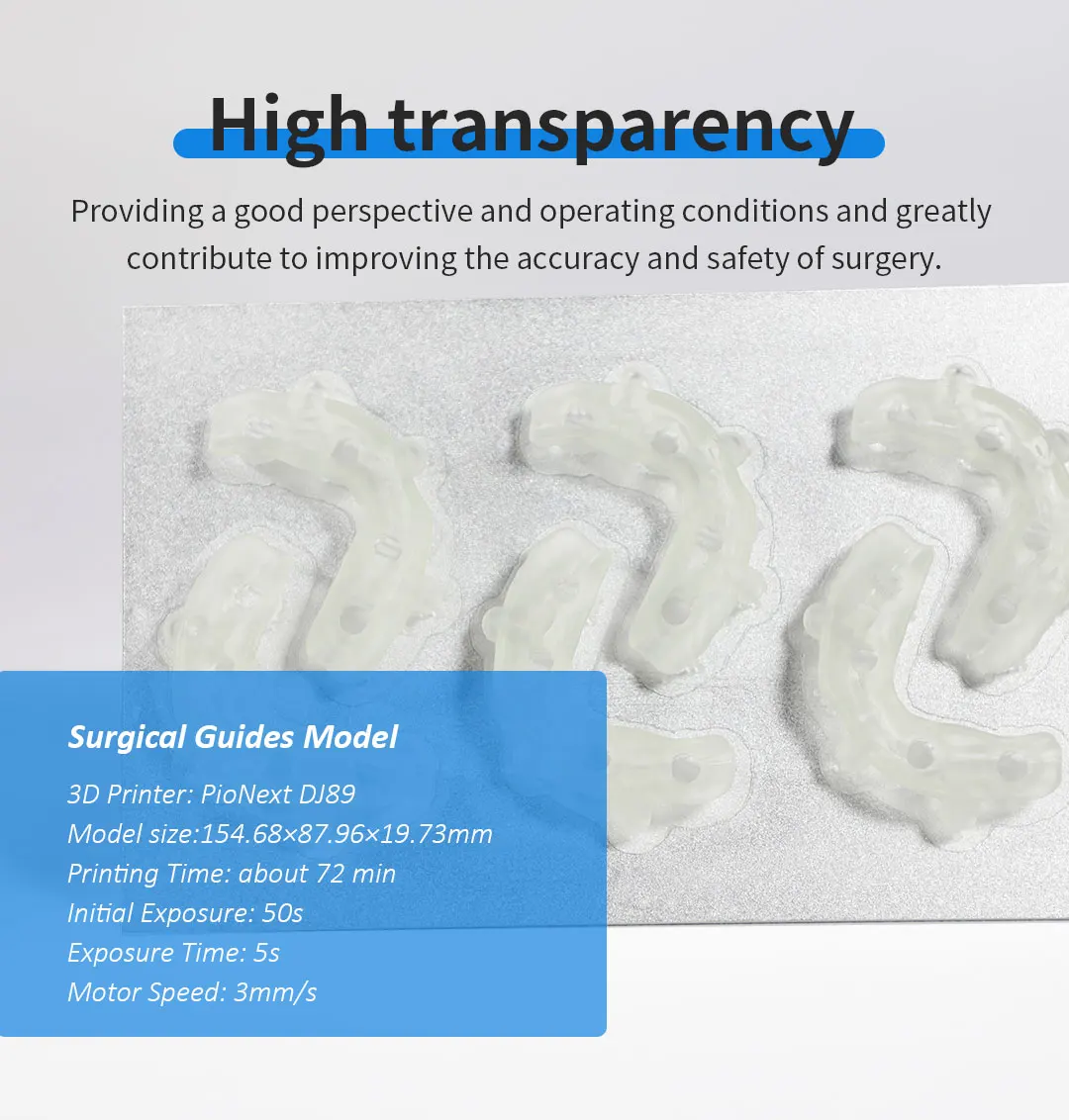 Pionext Surgical Guide Resin - 3D Dental Resin for Industrial Use