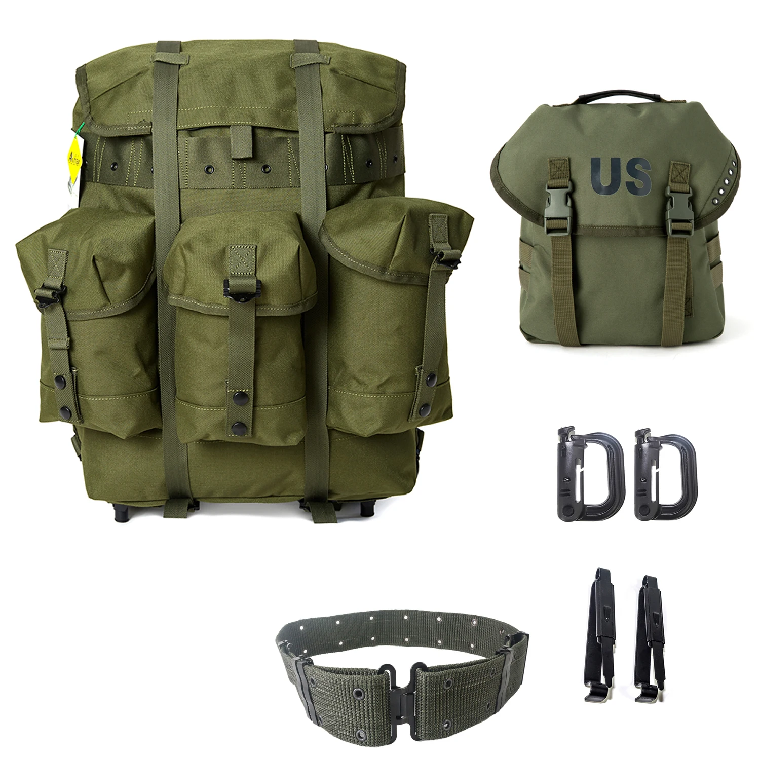 Olive Green Large Capacity 50l Hunting Rucksack Tactical Alice Bag With ...