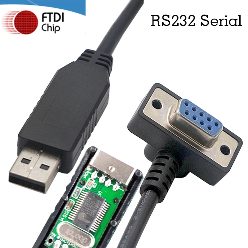 RS232 DB9 Female to USB 2.0 A Female Serial Cable Adapter Converter 8 ...