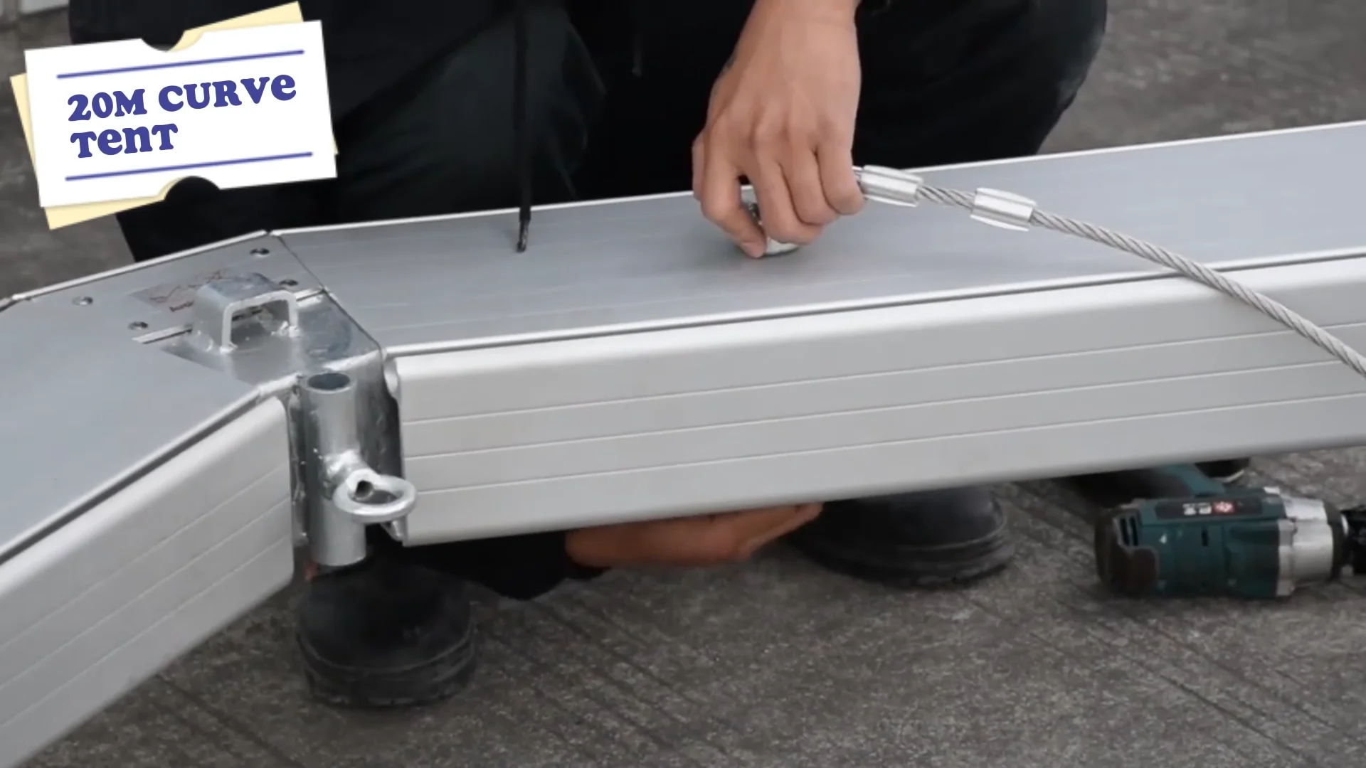 15x50m 20x40m Aluminum Frame Curved Roof Event Tents Marque Party Tents ...