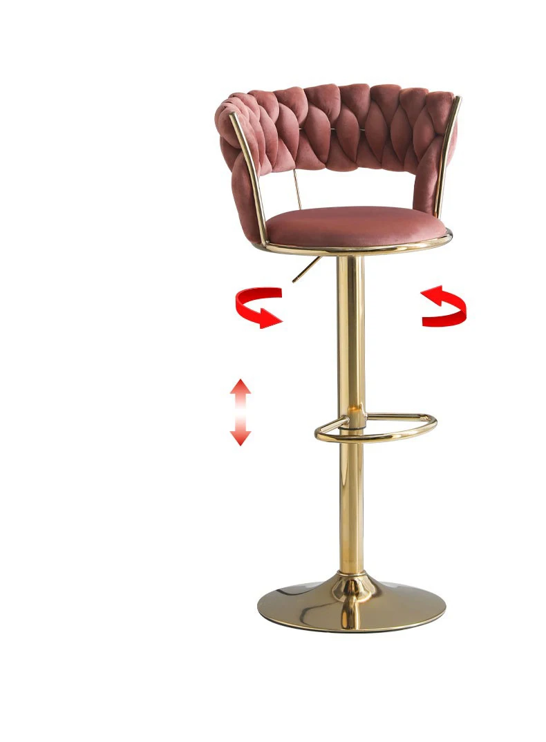 Luxury Kitchen Counter Bar Stools Modern Swivel Adjustable Bar Chair ...