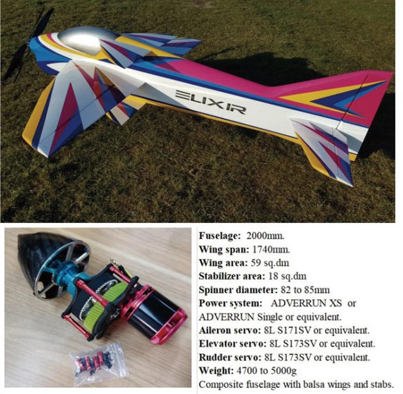 Elixir F3a Elixir 170 Electric For Rc Model Airplane Radio Control ...