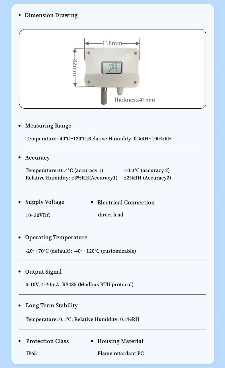 Industrial Iot Temp And Humidity Meter Smart Digital Portable Wireless ...