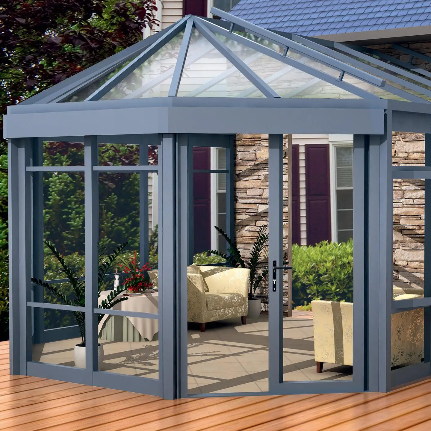 New Arrival Aluminum Glass House For Exterior Garden Mini Garden For ...