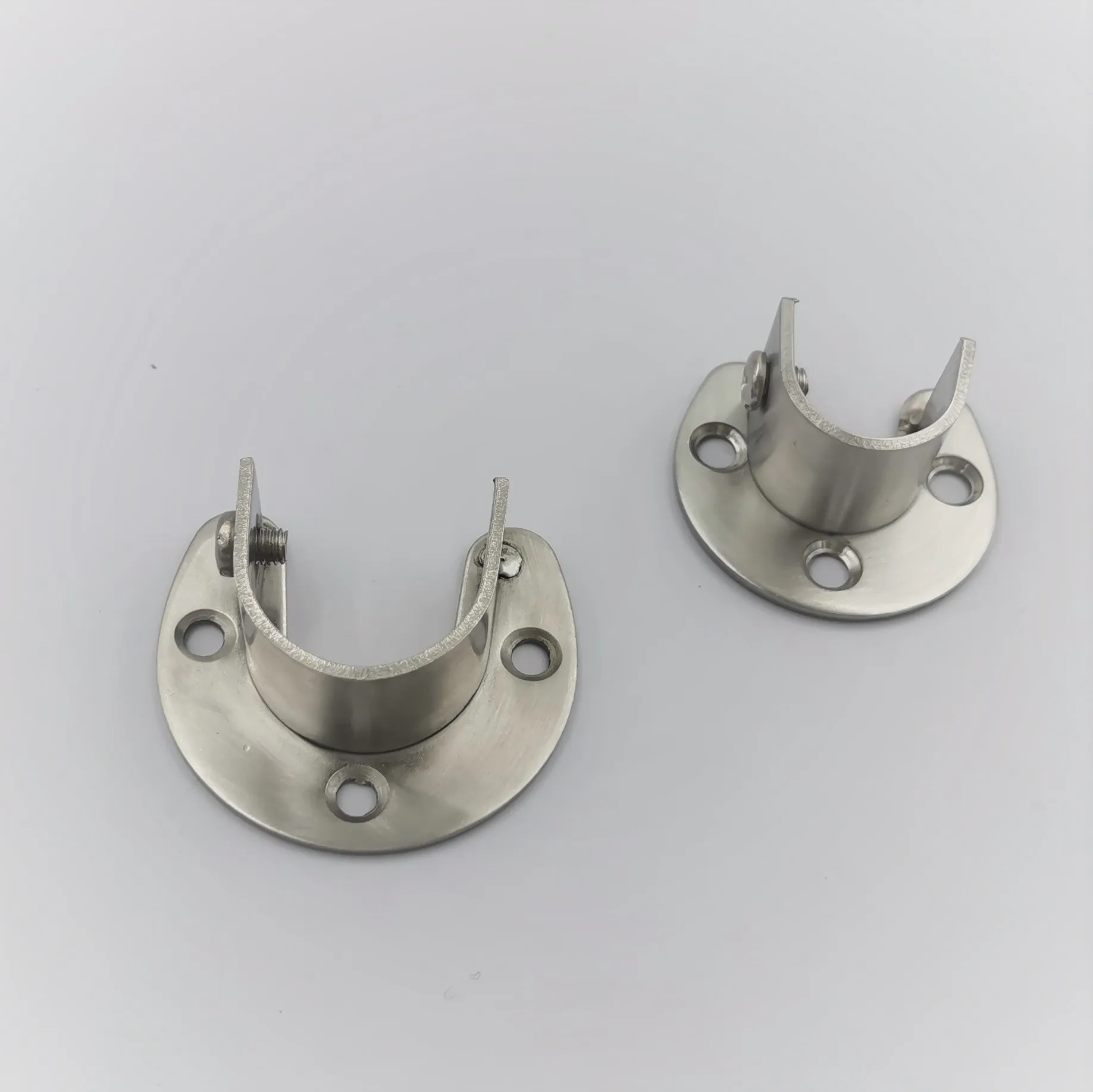 Stainless Steel Wardrobe Tube Pipe Stand Supports Holder Closet Rod ...