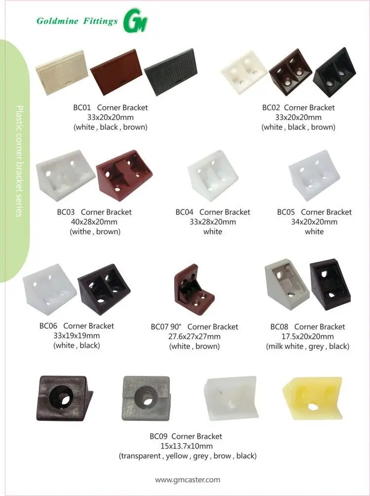 Plastic Corner Bracket For Wood Cabinet 90 Degree 20mm*20mm With ...