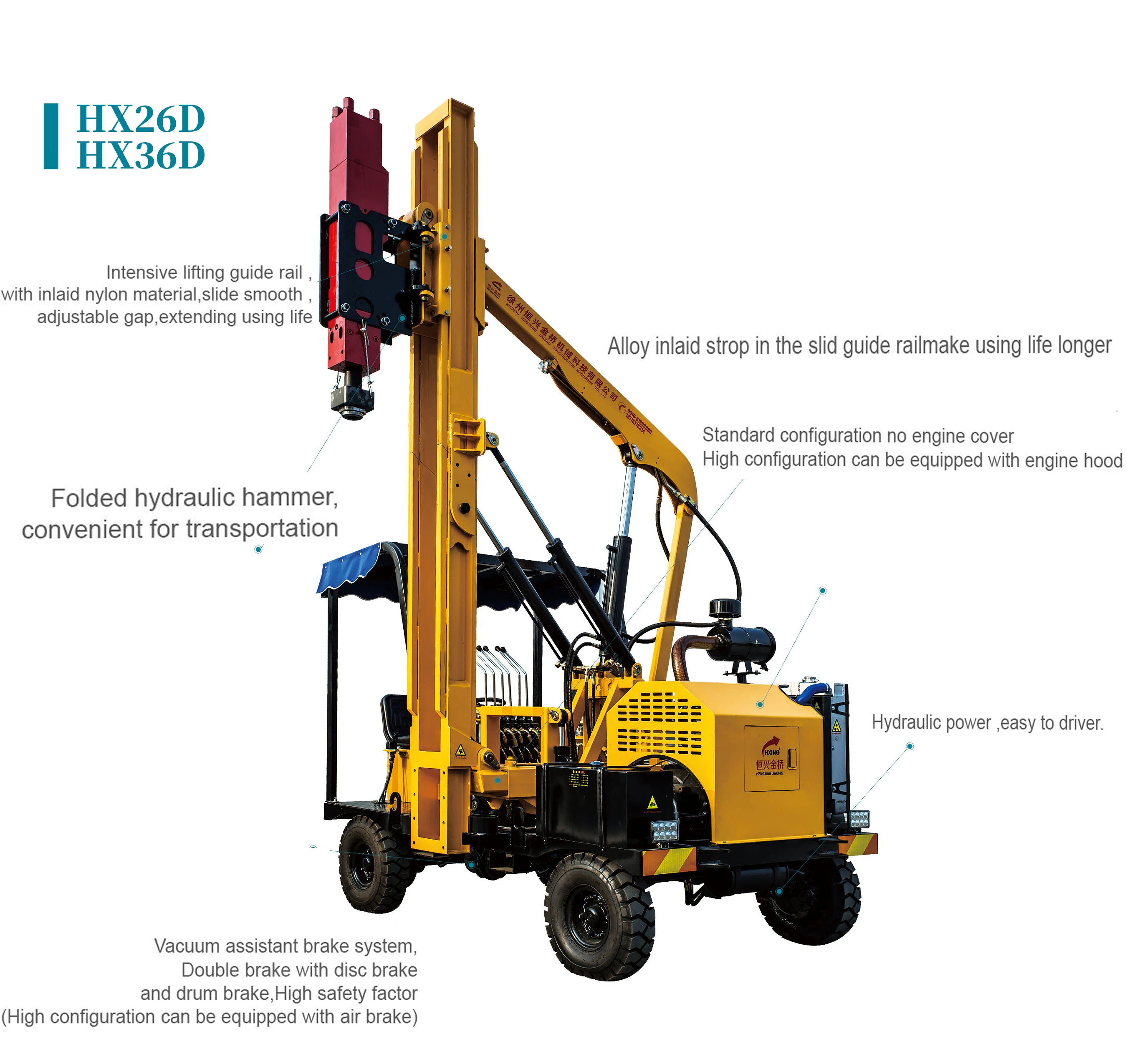 Multi-functions Highway Piling Machine,Pile Driver For Guardrail ...
