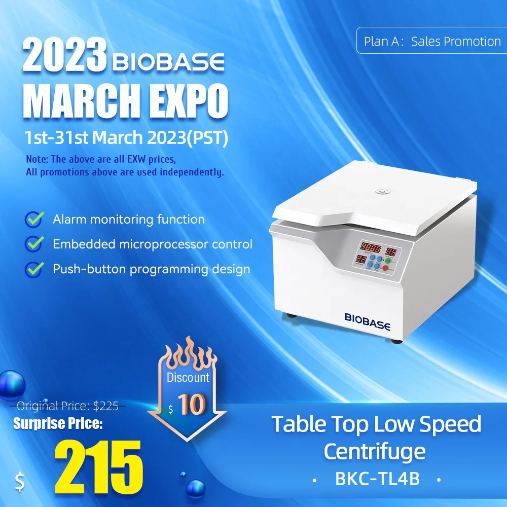 Biobase Tabletop Centrifuge Low Speed Bkc-tl4b In Stock Table Top Centrifuge With Door Cover ...