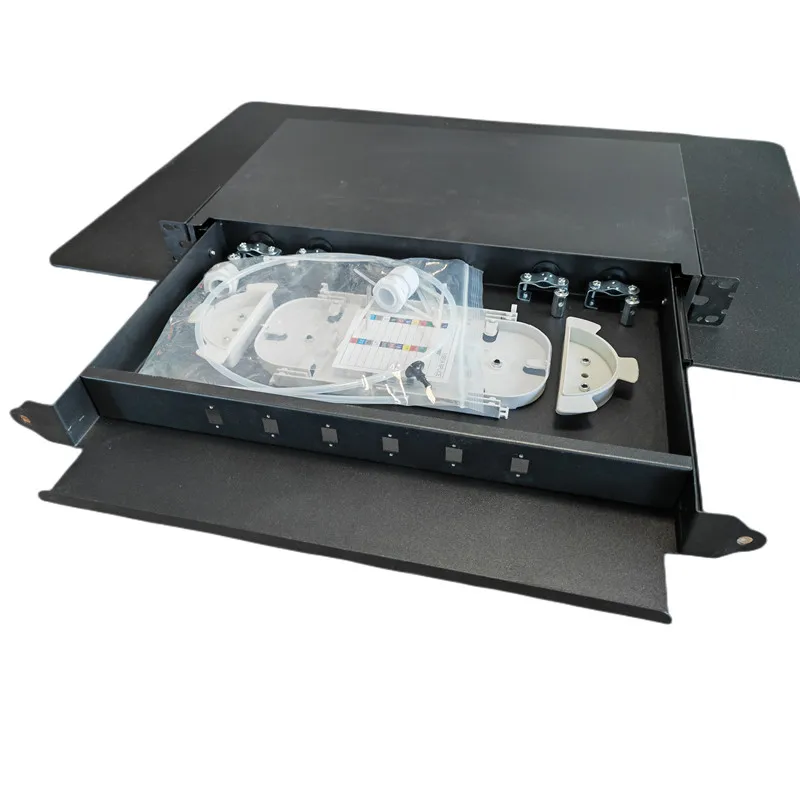 Slide19inch Metal Rackmount Terminal Boxes 1u Odf Patch Panel 6 Port Sc ...