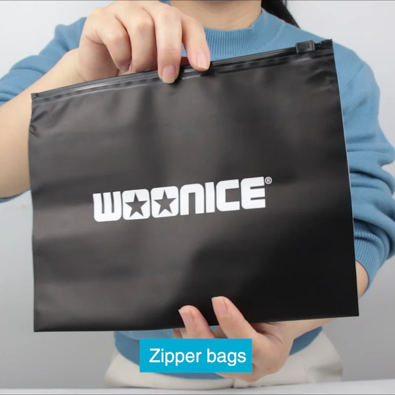 Custom Logo Printed Waterproof Matte Black Tshirt Packaging Garment ...