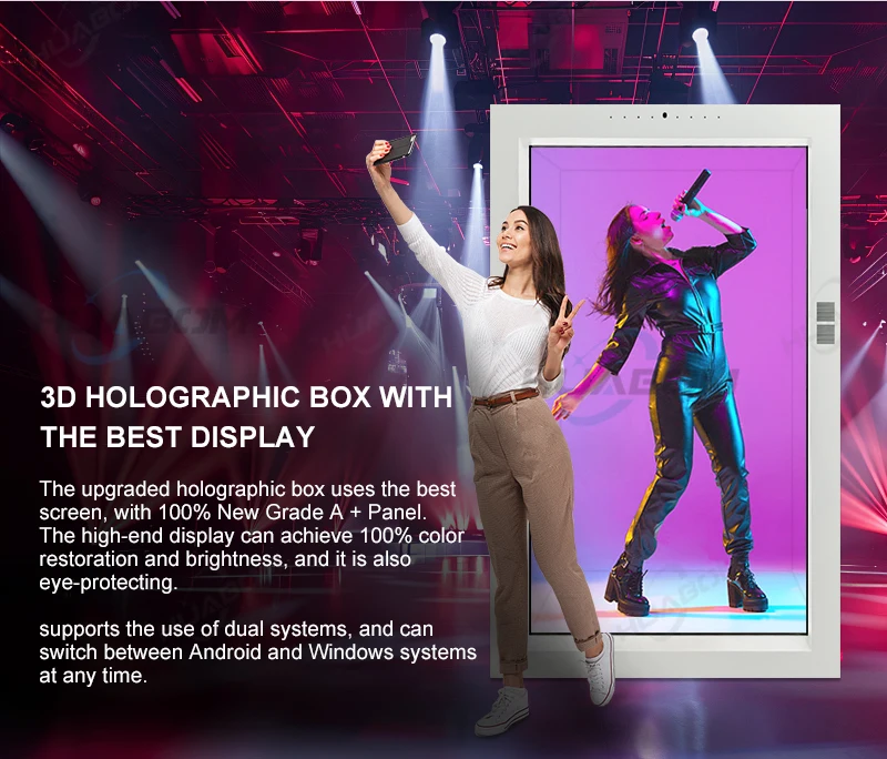 75 86 Inch Human Size Interactive Holobox Transparent Lcd Showcase ...