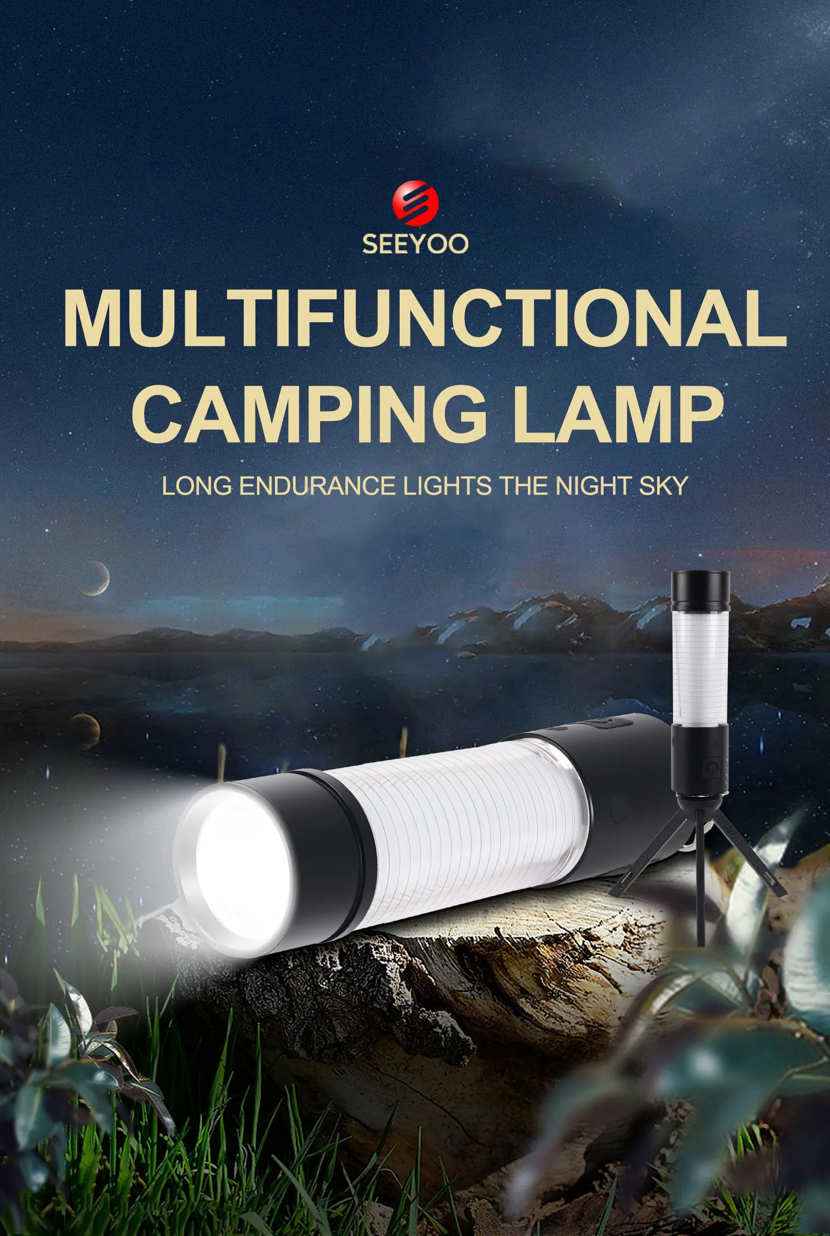 Customized Rechargeable Camping Lantern Magnet Hanging Tent Light ...