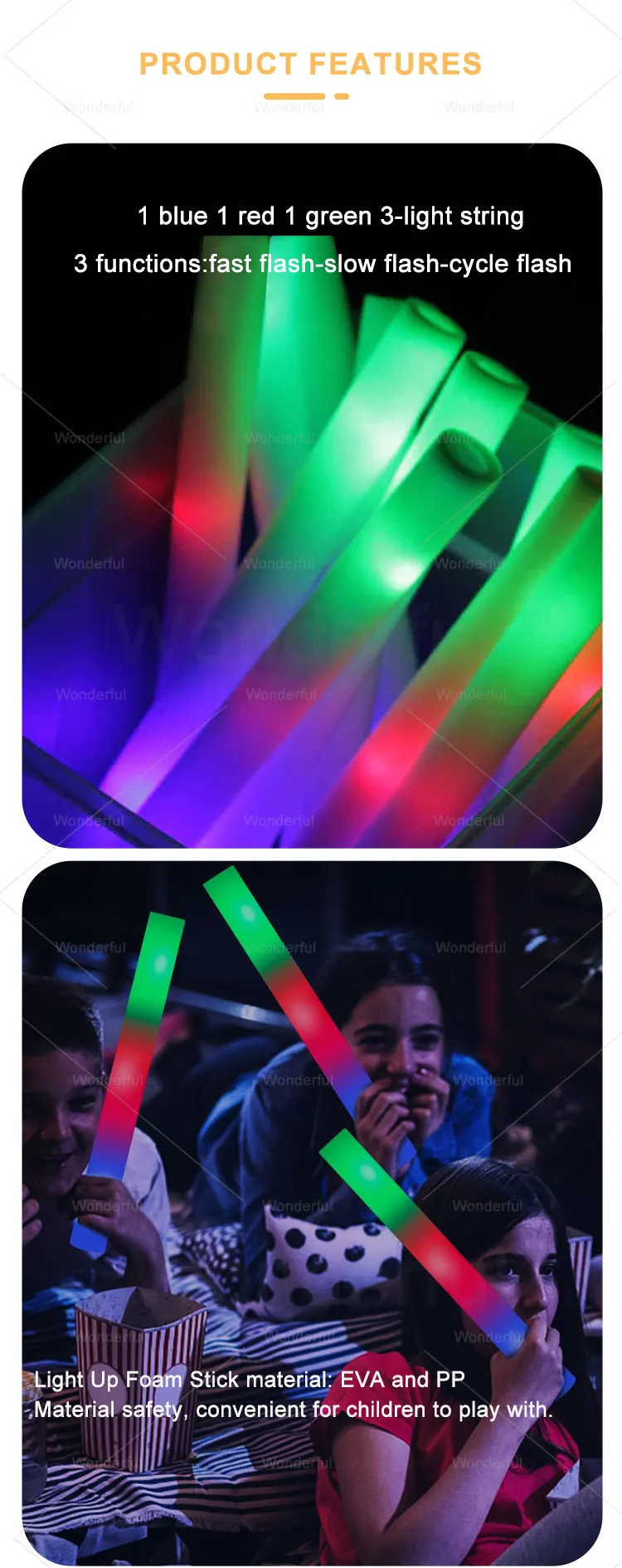 Customizable LED Sticks - Perfect for Parties & Events