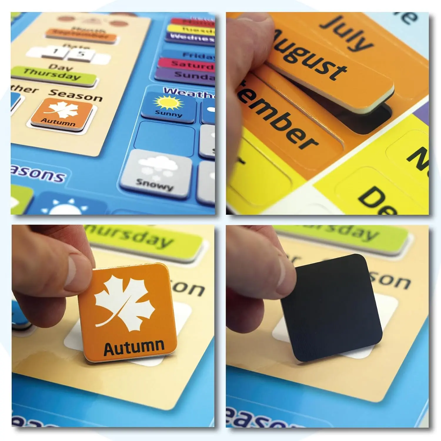 Custom Magnet Calendar Weather Chart for Kids - Preschool Learning Tool