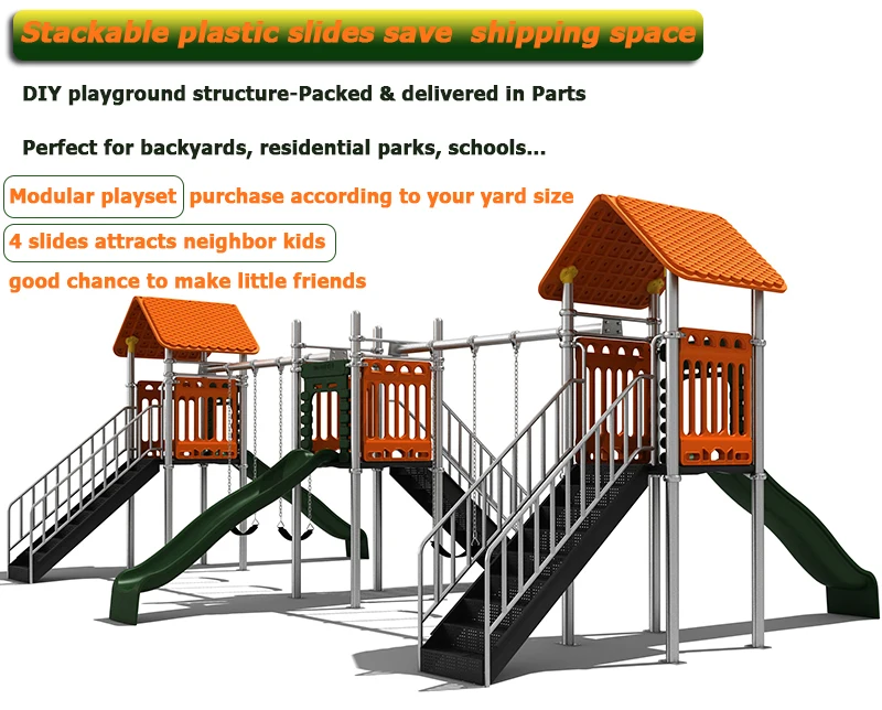 Outdoor Preschool Amusement Equipment Kids Playground Game Center ...