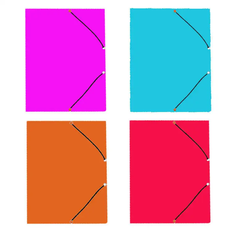 3 Flap Cardboard A3/A4 Size Paper Lamination File Bands Folder Bag