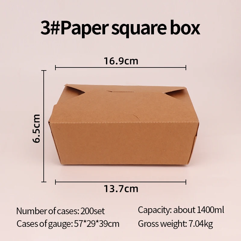 Kraft Paper Lunch Box Disposable Salad Container Soup Bowl Paper Lunch ...
