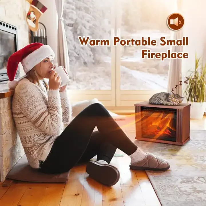 Konwin Electric PTC Heater with Real Wood Burning Effect