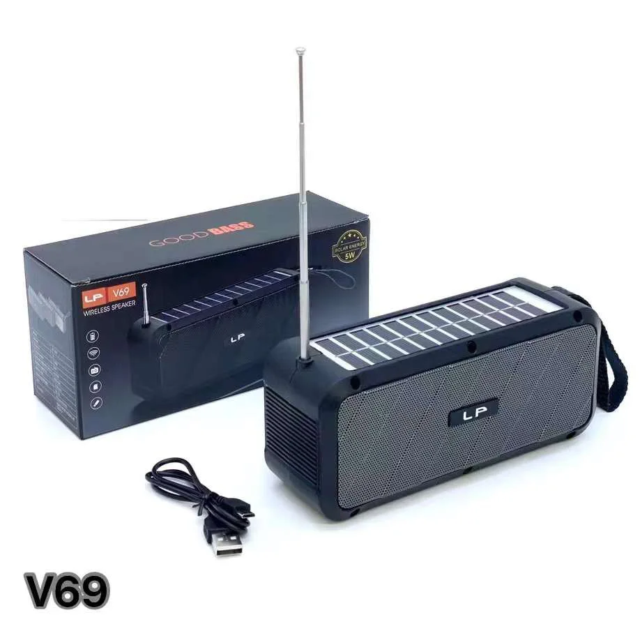 LP-V69 Wireless Bluetooth Speaker - Portable FM Radio, Rechargeable ...
