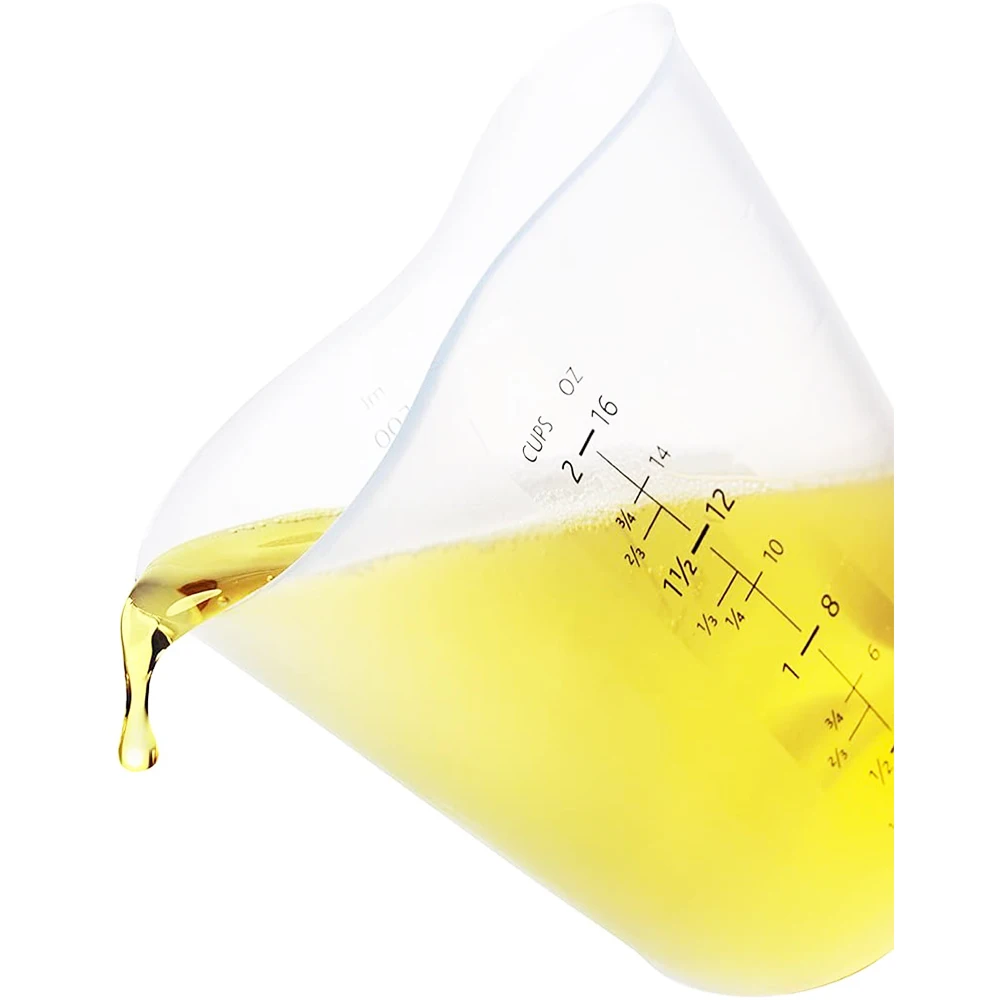 Silicone Reusable Mixing Pouring Measure Cups Melt Stir Squeeze & Pour ...