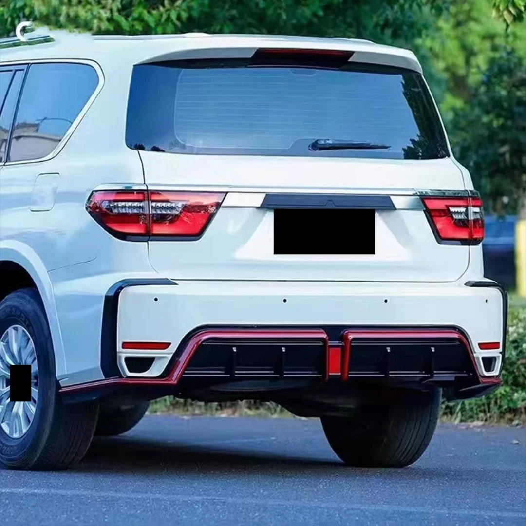 For Nissan Patrol Y62 Modified Front Rear Bumper Grill Mask Tail Wing ...