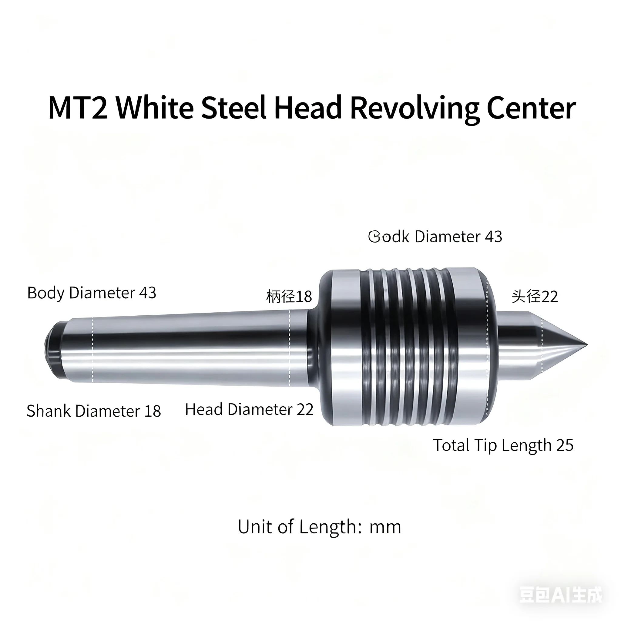 Precision Full Size Rotary Live Center OEM Morse Taper MT2/MT3/MT4/MT5 ...