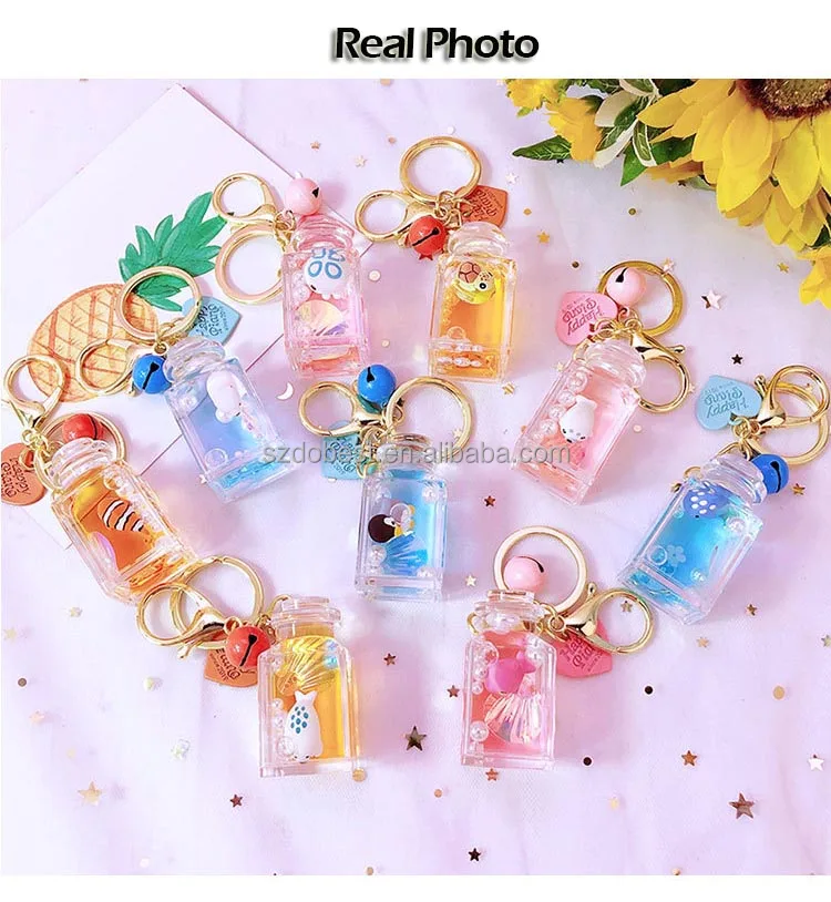 Heart Shape Surface Liquid Keychain Custom Glitter Keychains - Buy ...