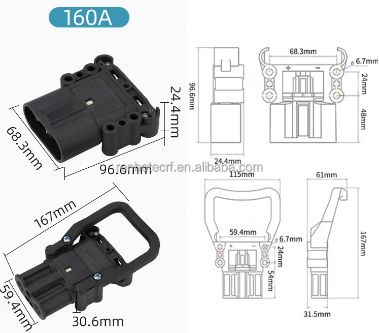 REMA Forklift Power Connectors - Reliable 80A, 160A, 320A