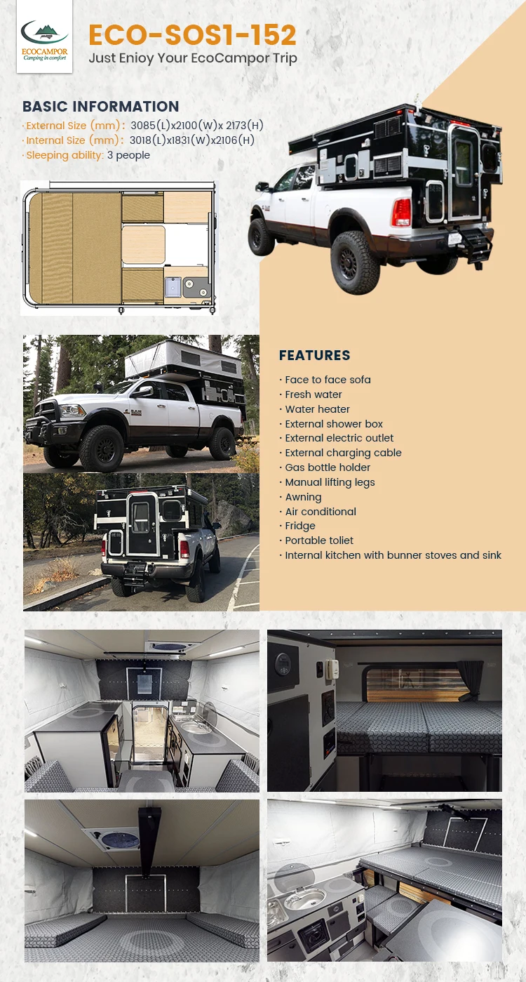 Ecocampor 4x4 Truck Camper - Luxury Offroad RV Motorhome
