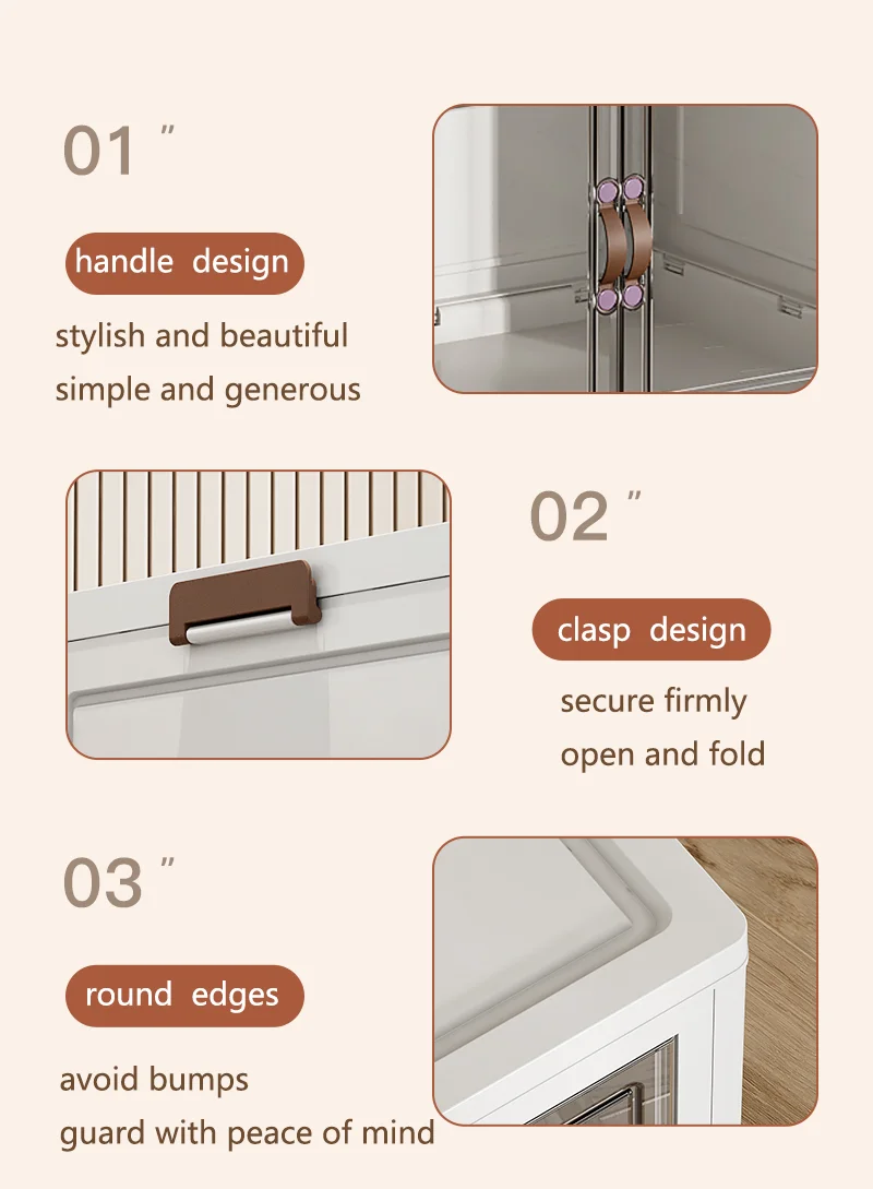 Folding Storage Box - Easy Install Clothes Plastic Bins