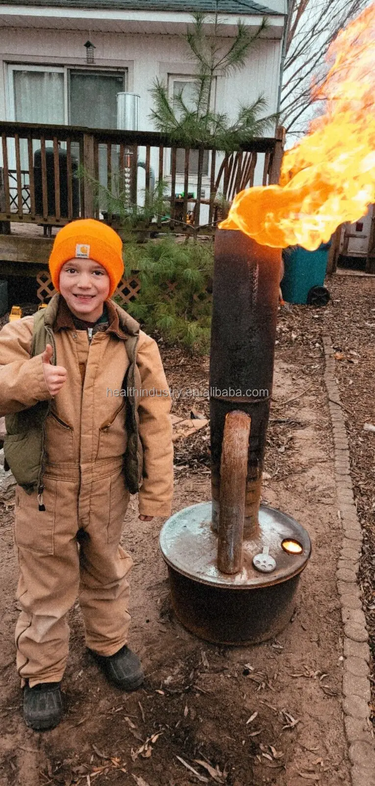 Diesel Burning Heaters With Bottom Stands And Top Umbrella Hats For The ...