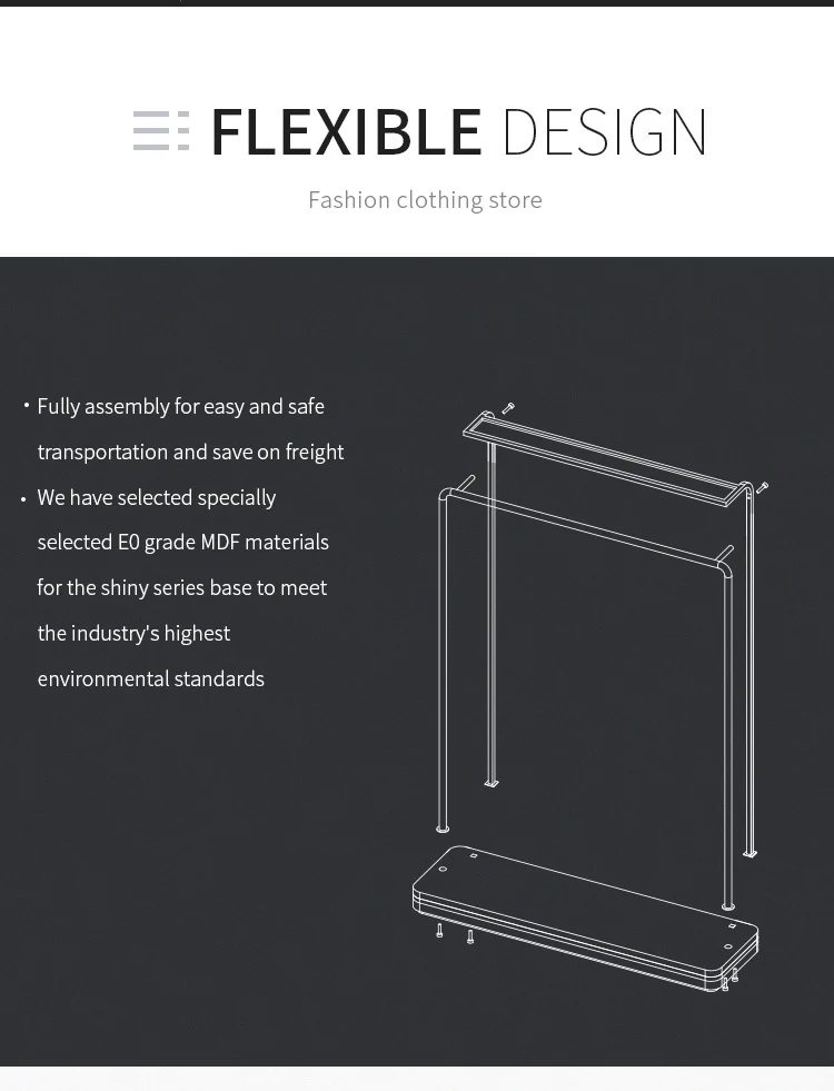 Luxury Clothes Rail - Elegant Display for Women's Garments