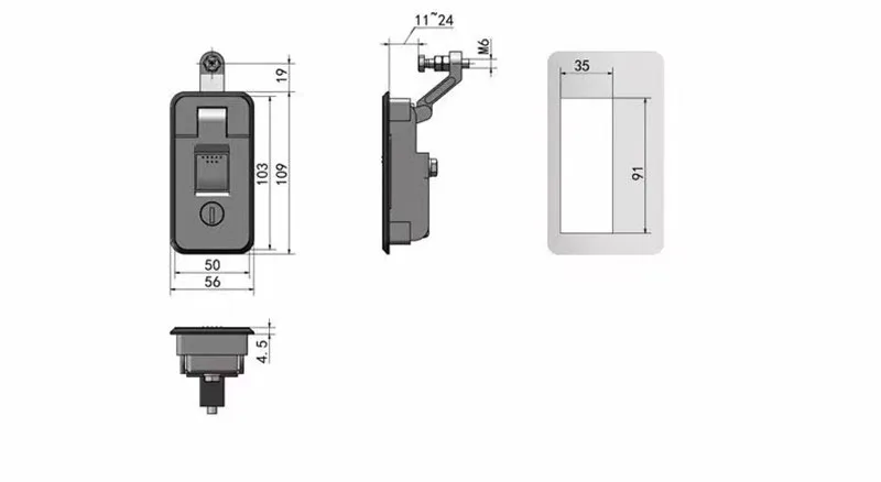 Truck Electrical Panel Trigger Latch Zinc Alloy Push Button Door Lock ...