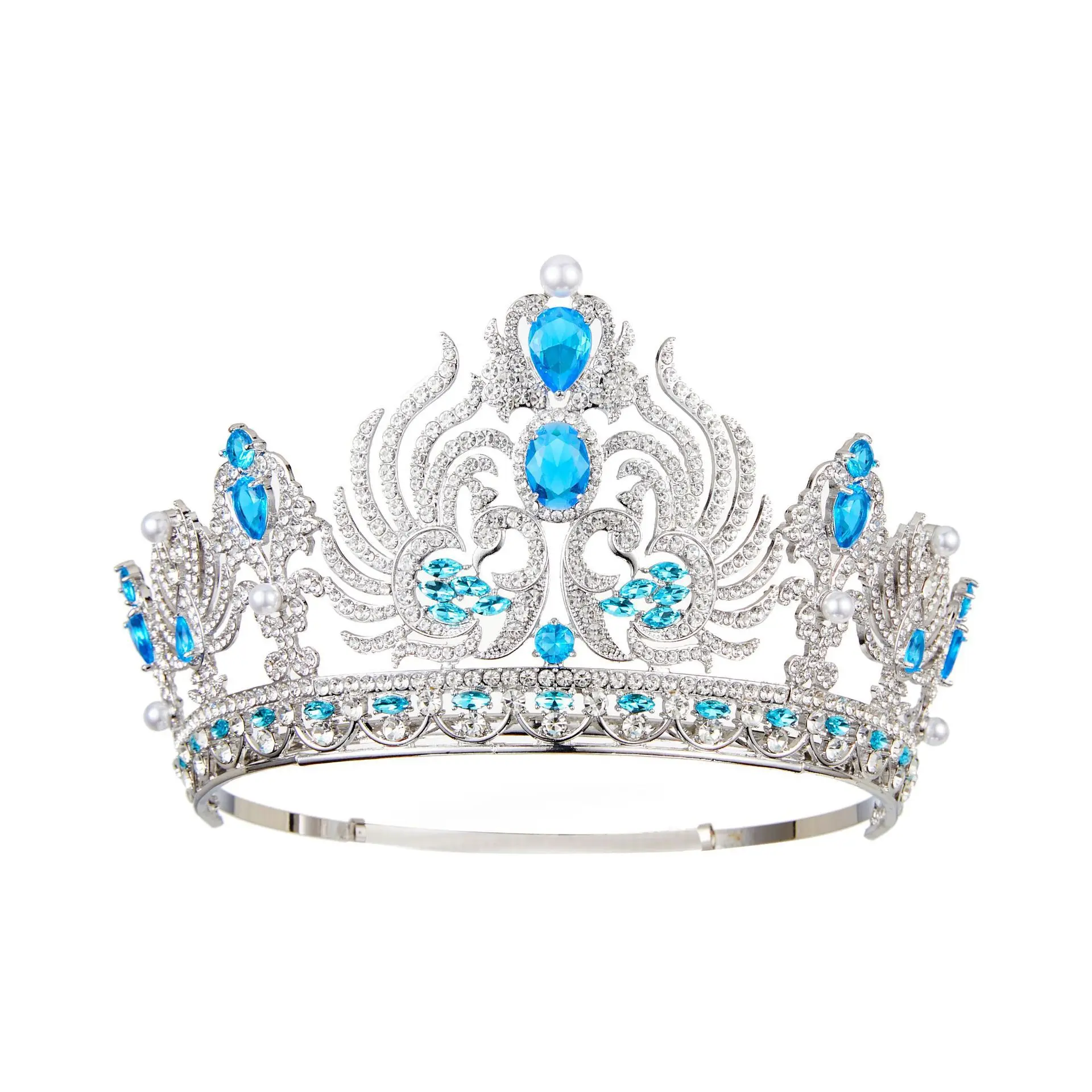 Wholesale Queen Princess Crown Bride Wedding Crown Adjustable Color ...