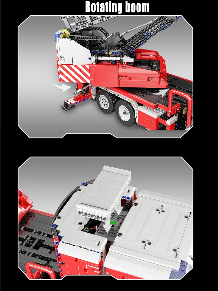 Mould King 17022 Plastic City Brick Sets Fire Engine With Turntable ...