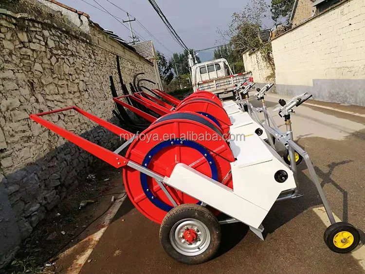 Mobile Wheel Hose Reel Sprinkler Watering Grow Rain Pipe Agriculture ...