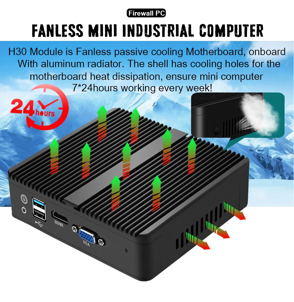HLY Firewall Router Mini Pc Pfsense Ubuntu Quad Core J4125