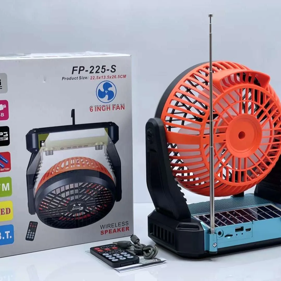 Multifunctional Solar Energy Bluetooth Speaker Fan - Portable Wireless ...