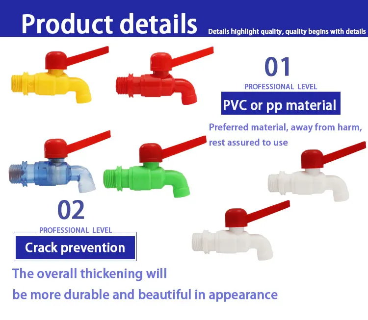 Hot Sell Pp Plastic Pp Faucets Water Tap Bathroom And Kitchen Taps And ...