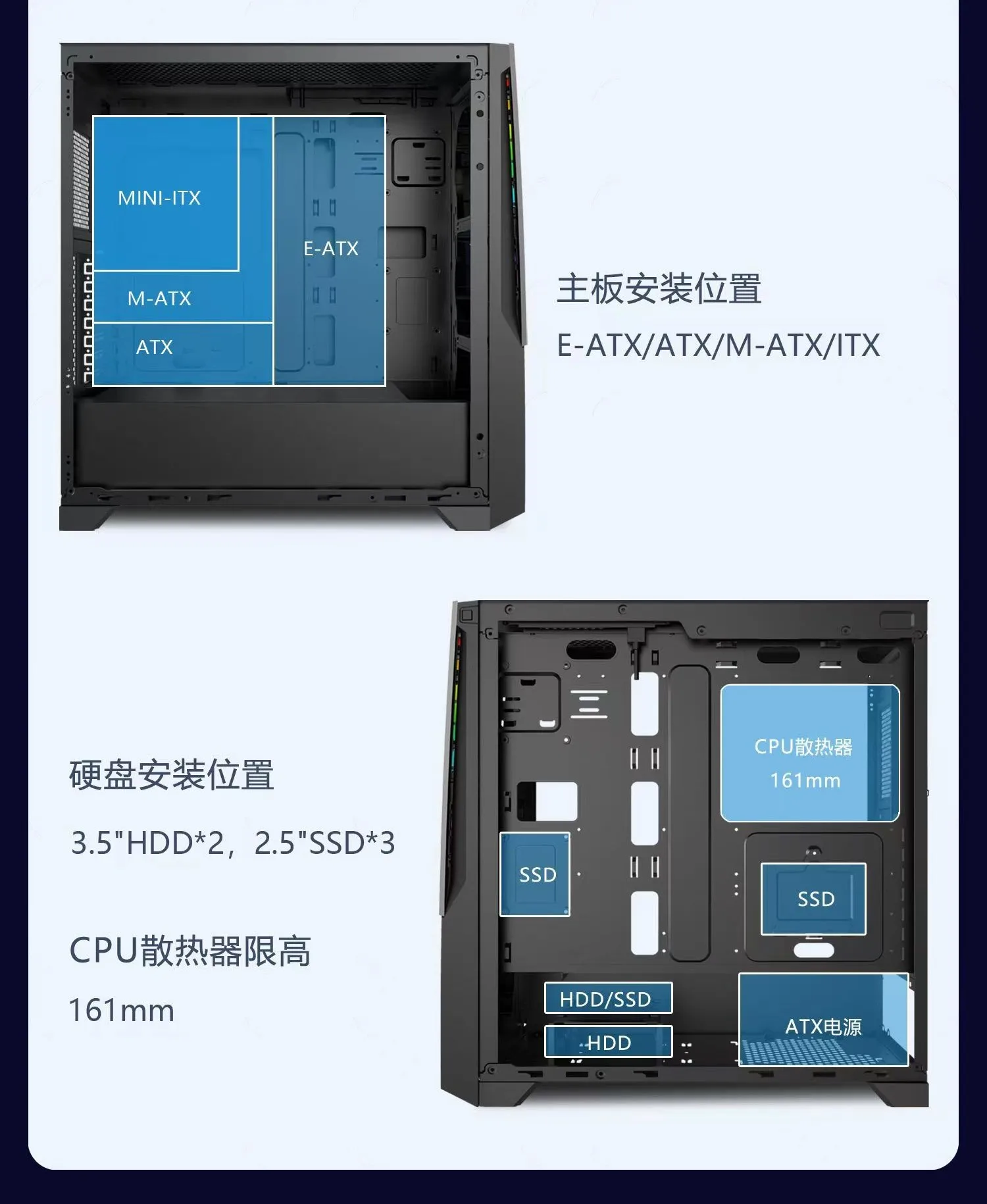 Wholesale Custom Full Tower ATX Casing Gaming Computer Cases & Towers ...