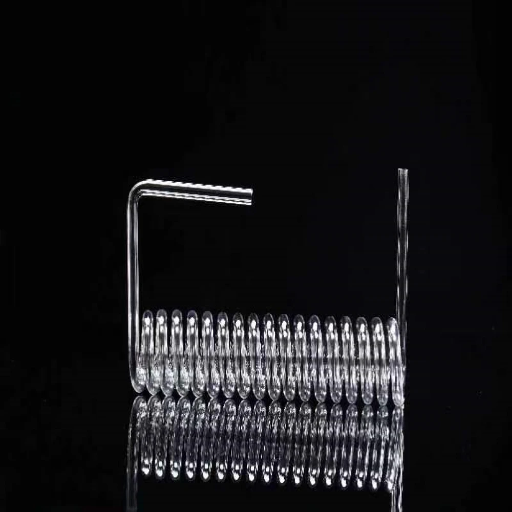 Double Layer Transparent Heat Resistant Quartz Glass Coil Tube Spiral ...