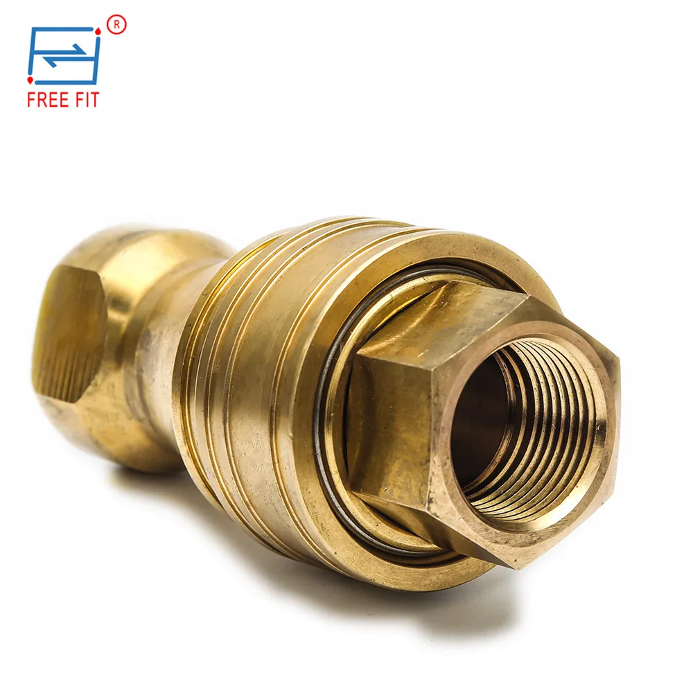 Iso 7241-b Series Brass Material Kzd Push And Pull Type Hydraulic Quick Coupler For Agricultural ...