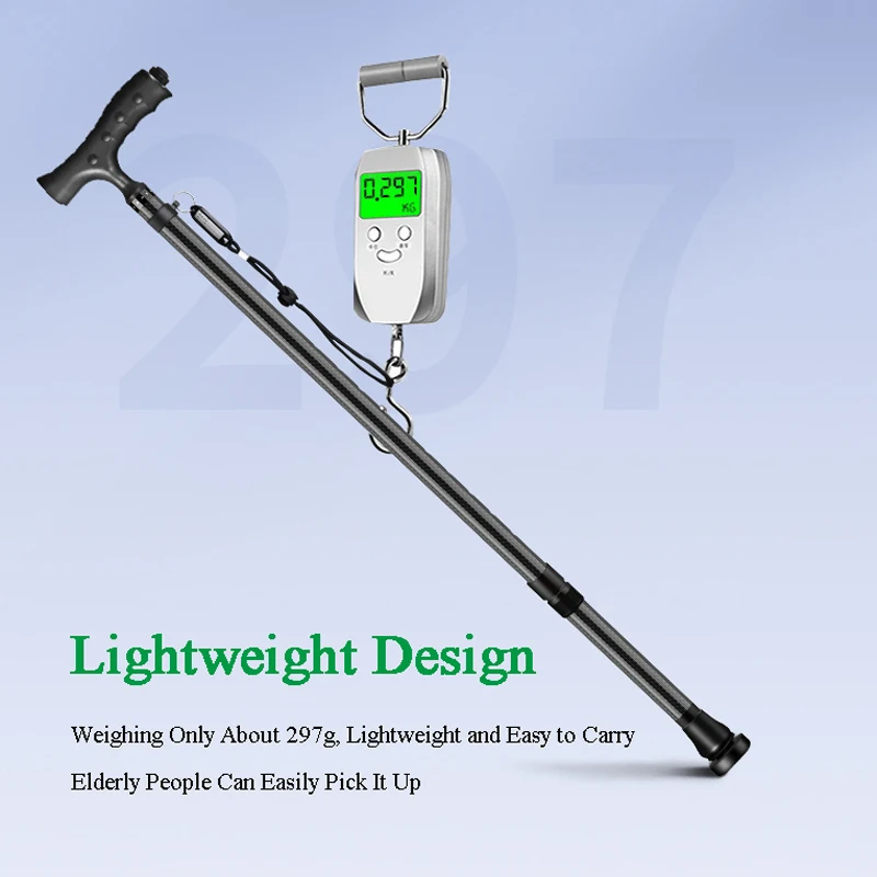 Outdoor Old Man's Adjustable Lightweight Forearm Walking Stick With Led ...