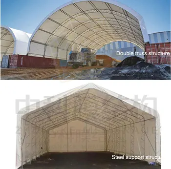 C4040 20ft 40ft 70ft Fabric Double Truss Container Steel Building Metal ...