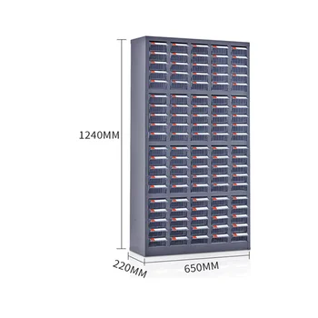 100 Drawers Ps Transparent Steel Parts Cabinet Electronic Component ...