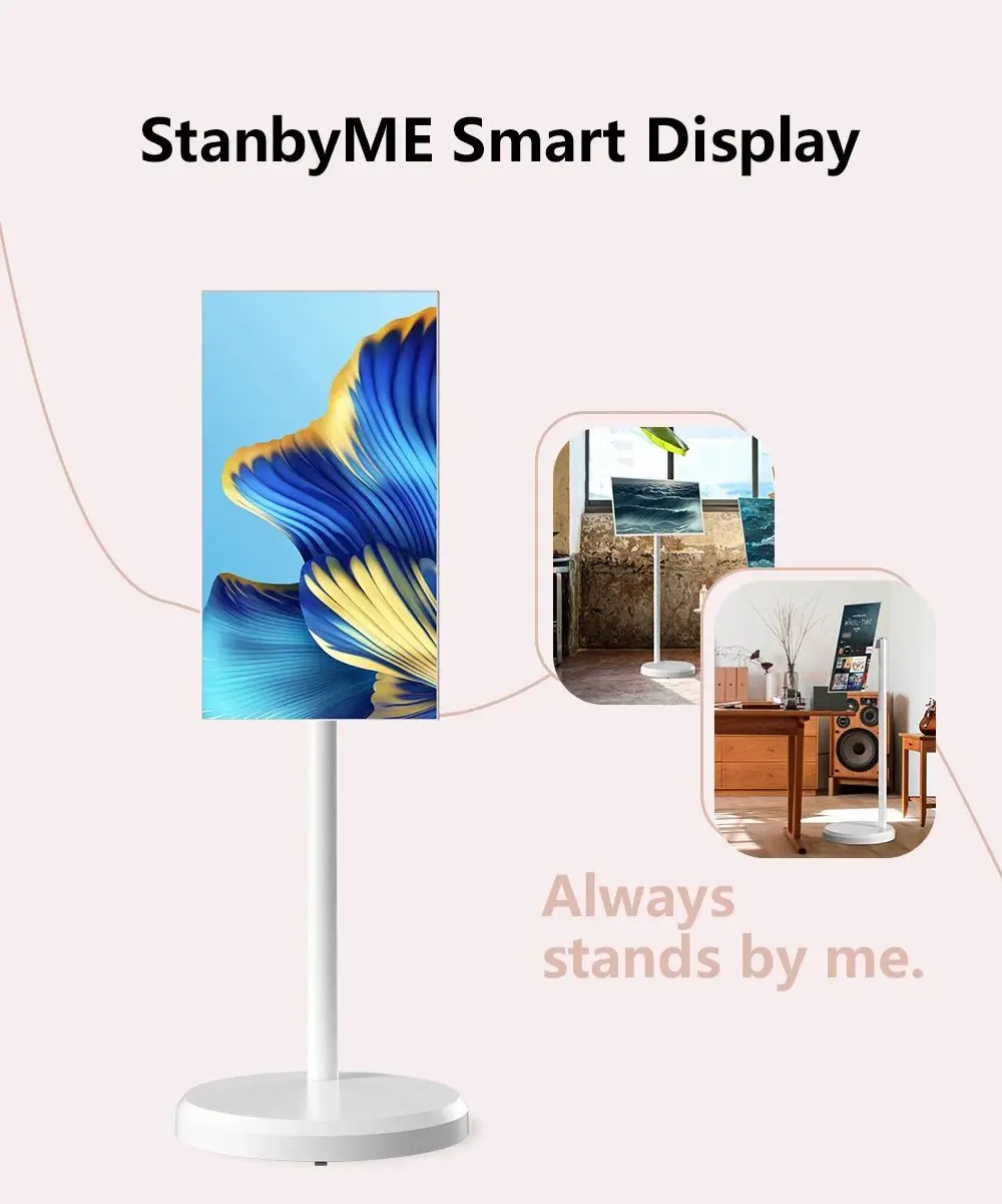 Portable 21.5 Moving Smart Touch Screen Monitor Displays Battery-power ...