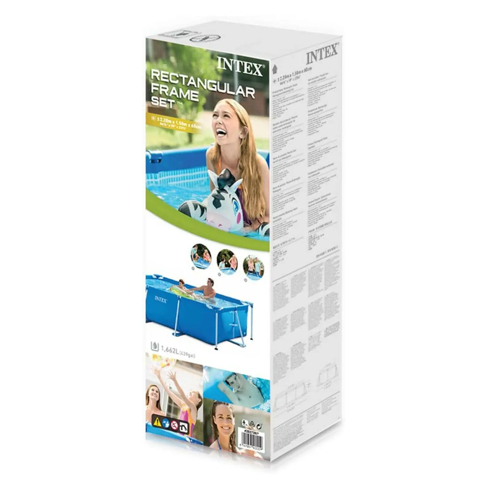 原装intex游泳池28270 220*150 * 60厘米矩形金属框架游泳池地上 - Buy 原始intex 28270游泳池,Intex ...